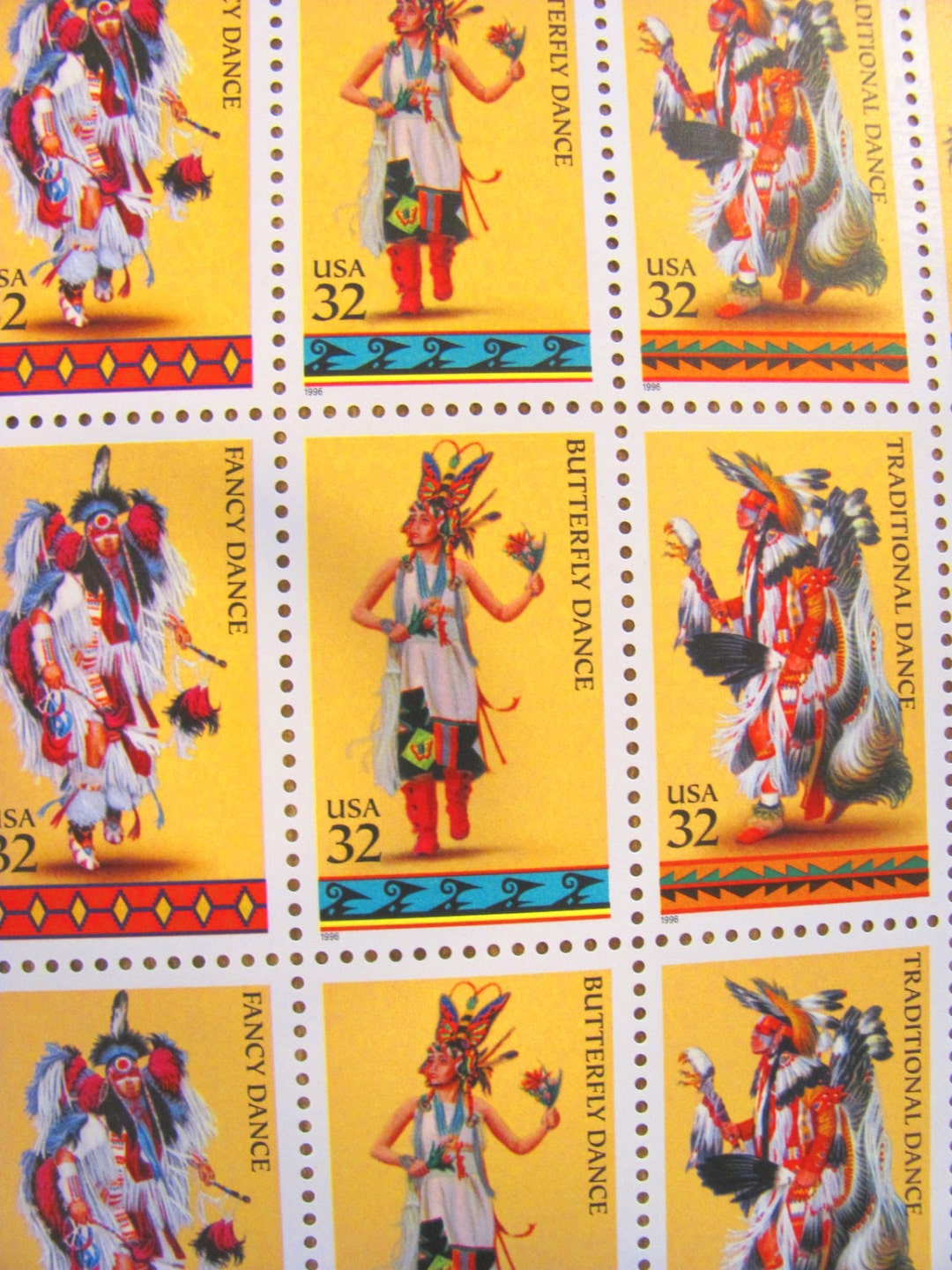 Native Americans Full Sheet of 20 Vintage Unused US Postage Stamps 32c ...