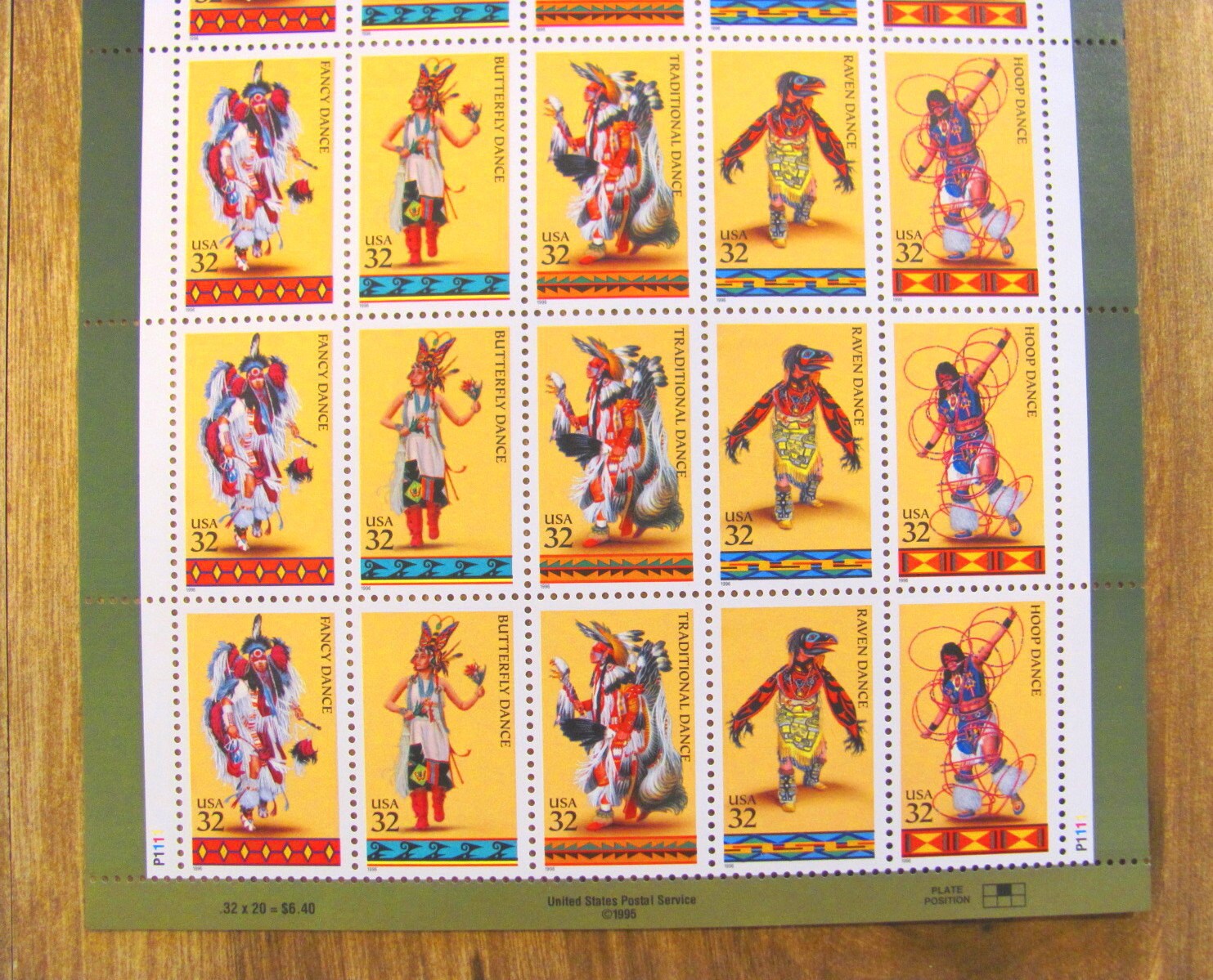 Native Americans Full Sheet of 20 Vintage Unused US Postage Stamps 32c ...