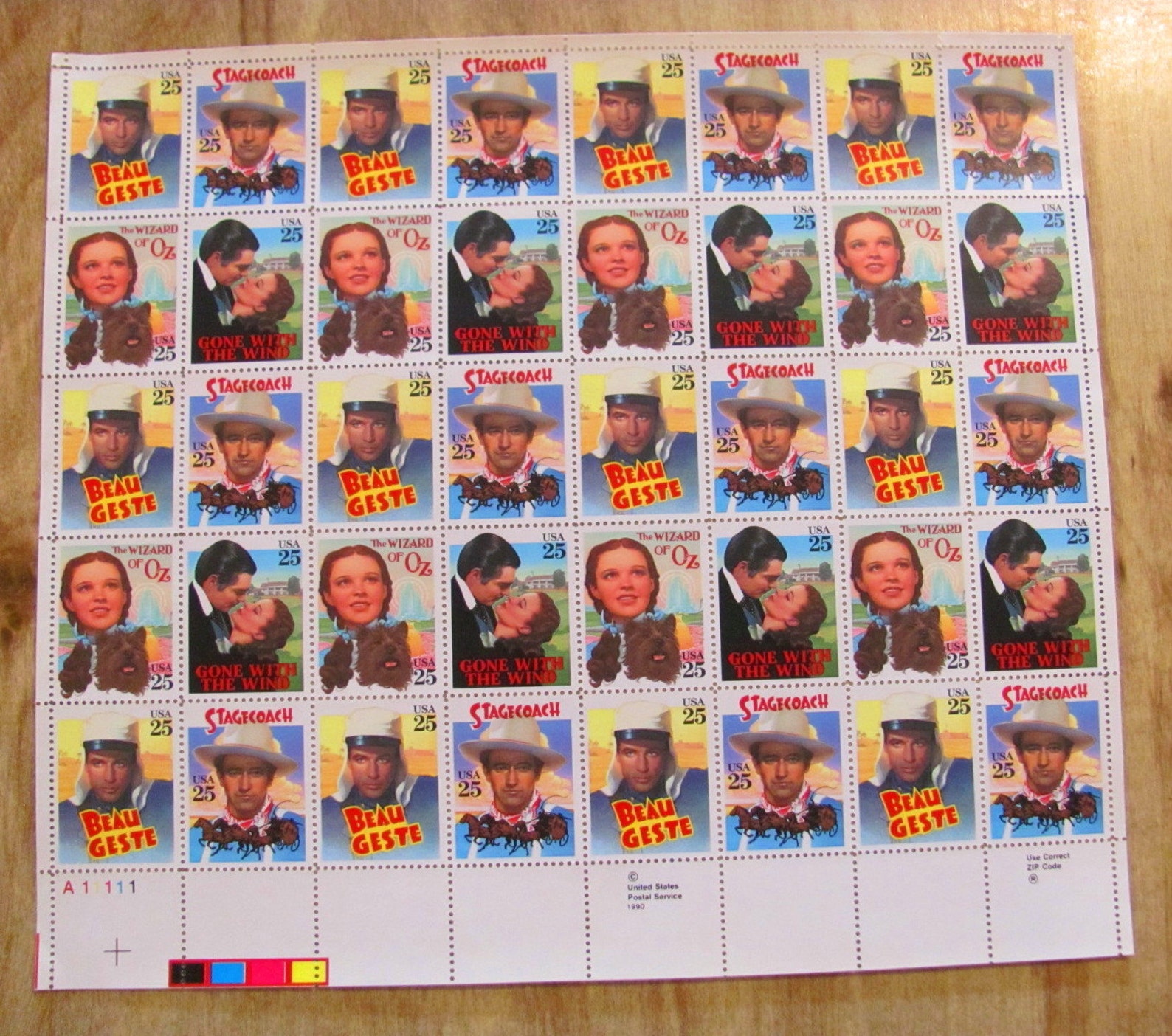 Wizard of Oz Full Sheet of 40 Unused Vintage US Postage Stamps - Etsy