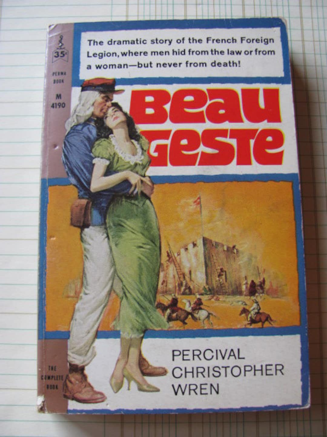 Beau Geste Percival Christopher Wren Vintage Paperback Book Pulp ...