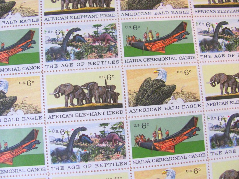 Natural History 32 Vintage Unused US Postage Stamps 1970s 6cent ...