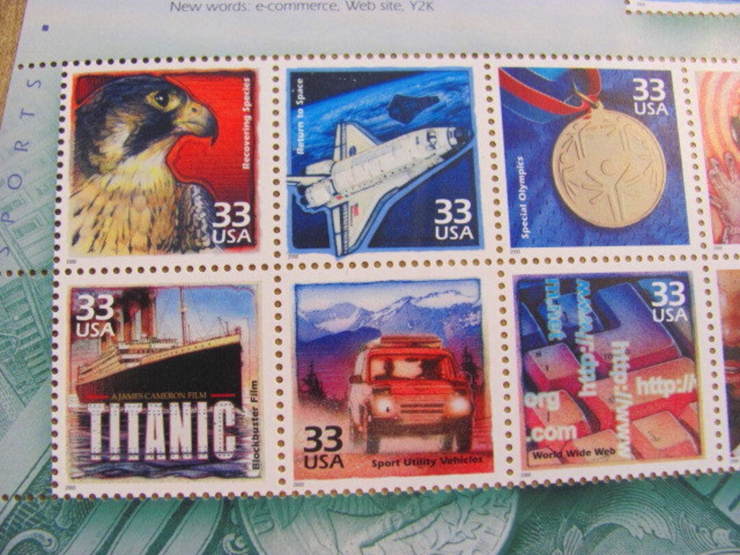 1990s Full Sheet 15 Unused Vintage US Postage Stamps 33-c Celebrate the ...