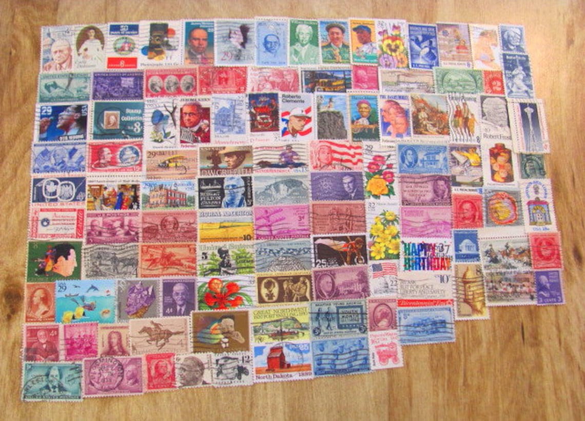 America the Beautiful 100 Vintage US Postage Stamps Americana - Etsy
