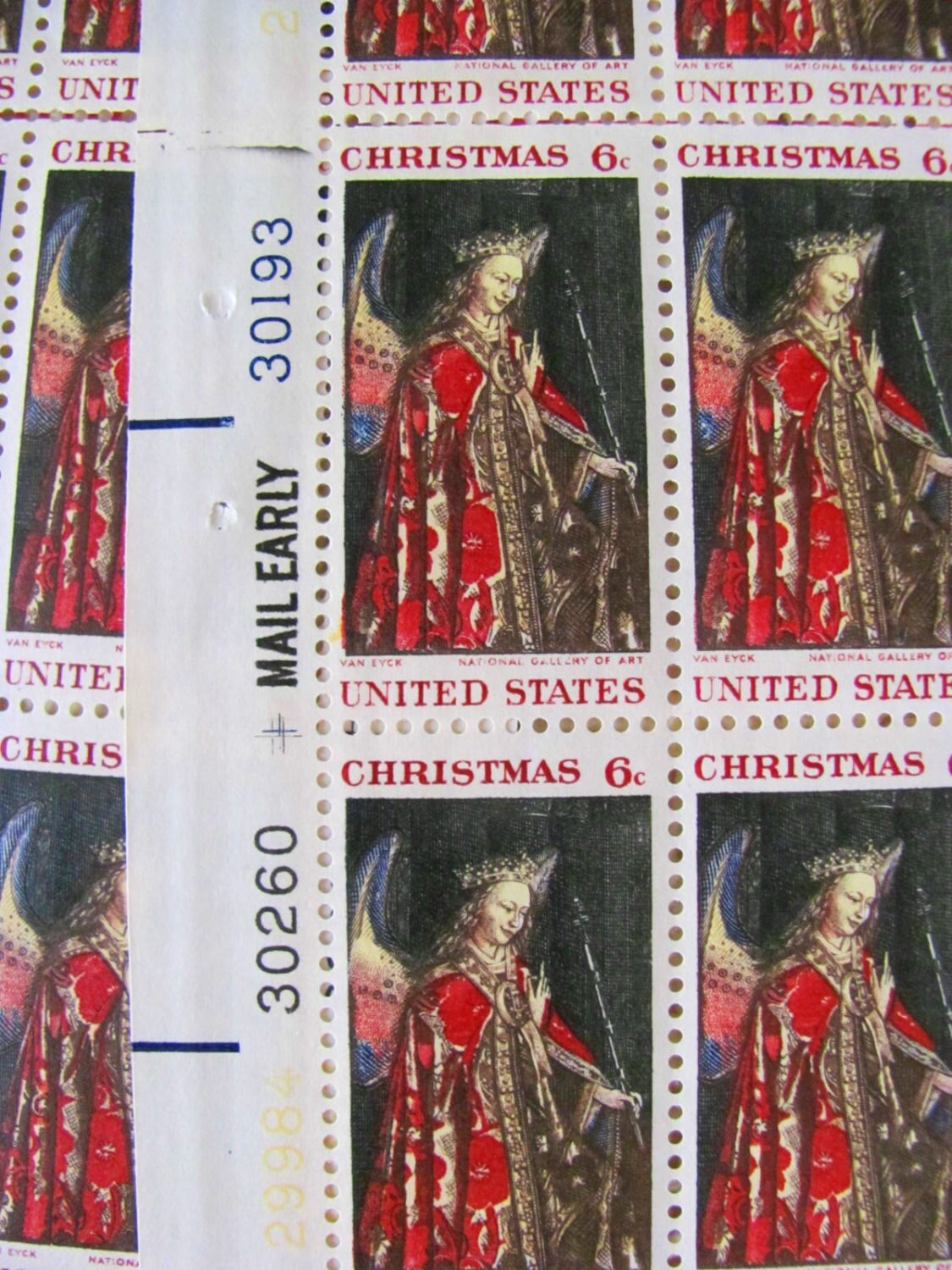 10 Unused Vintage Postage Stamps Traditional Christmas Xmas Holiday ...