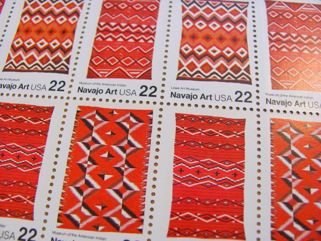 Navajo Art Full Sheet of 50 Unused Vintage US Postage Stamps 22c Native ...