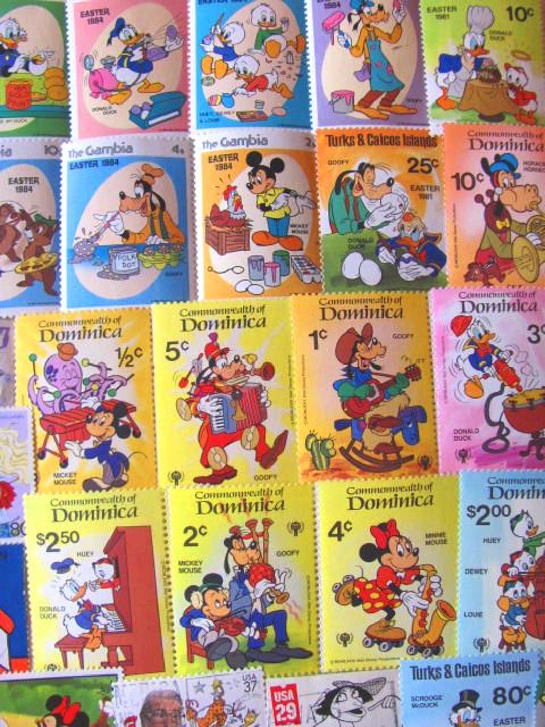 Classic Cartoons 50 Premium Vintage Illustrated Postage Stamps ...