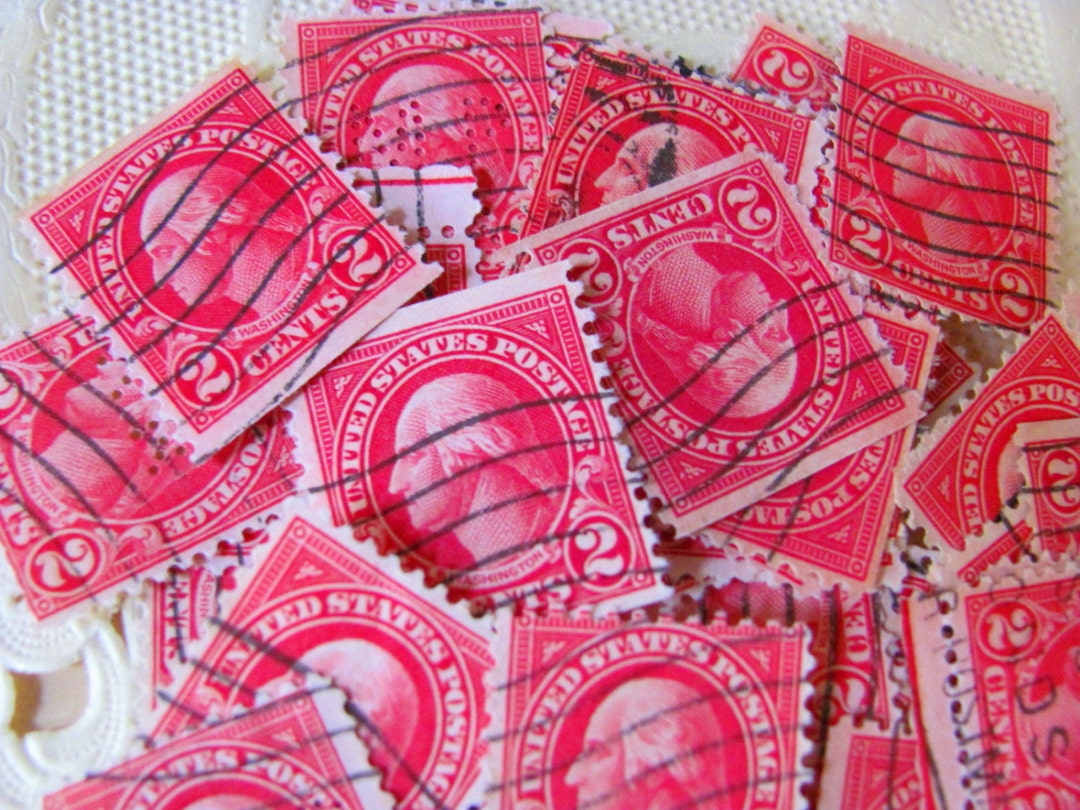 Red Letter Day 50 Vintage George Washington 2cent Carmine Postage ...