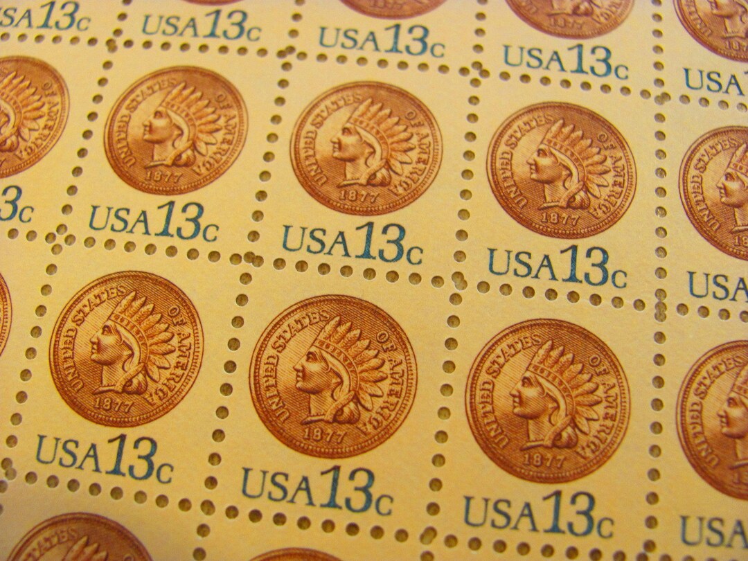 Native Americans 150 Unused Vintage Indian Head Postage Stamps Navajo ...