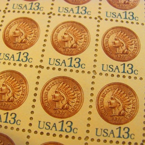 Native Americans 150 Unused Vintage Indian Head Postage Stamps Navajo ...