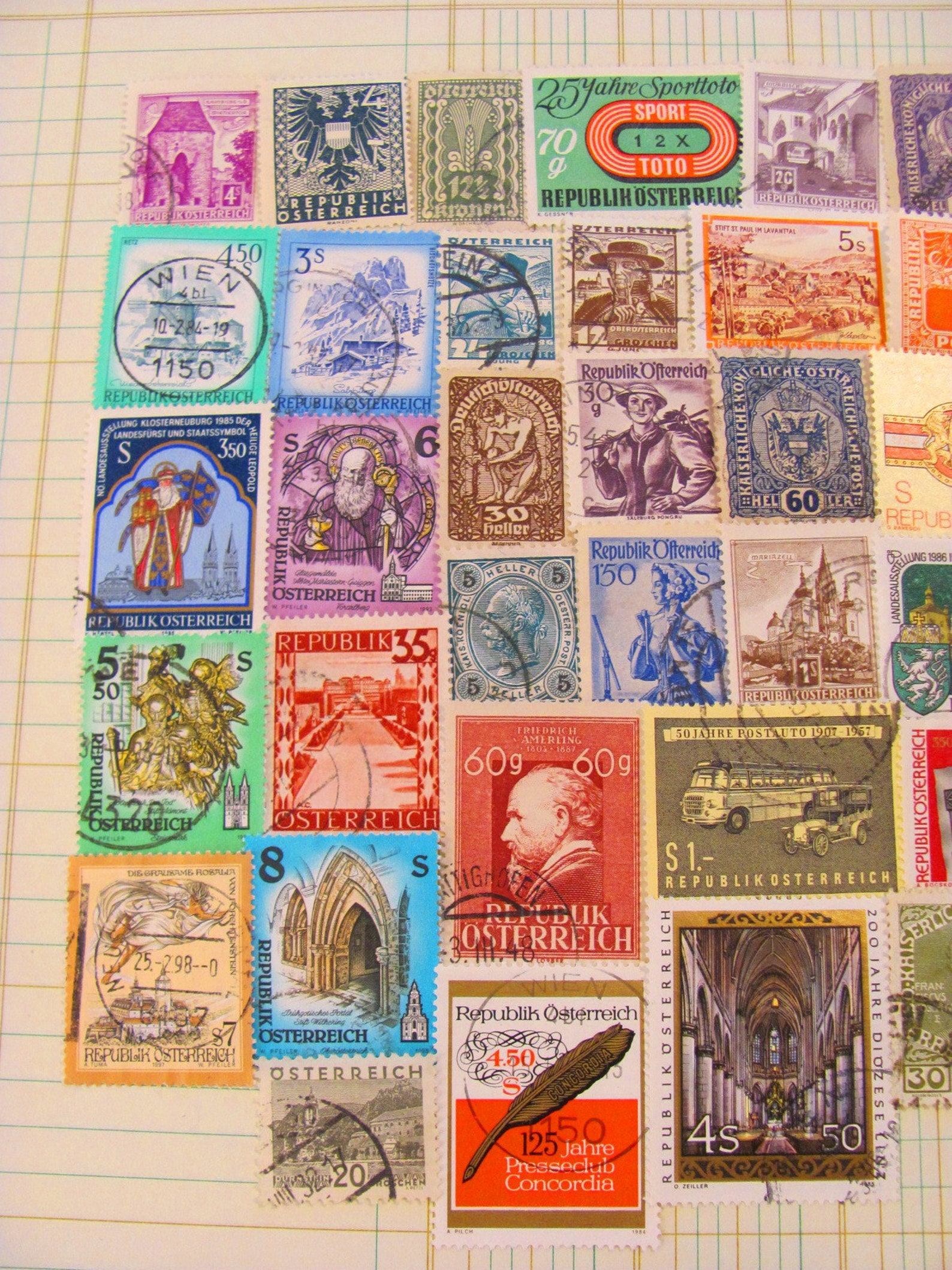 Vienna is for Lovers 50 Vintage Austrian Postage Stamps - Etsy