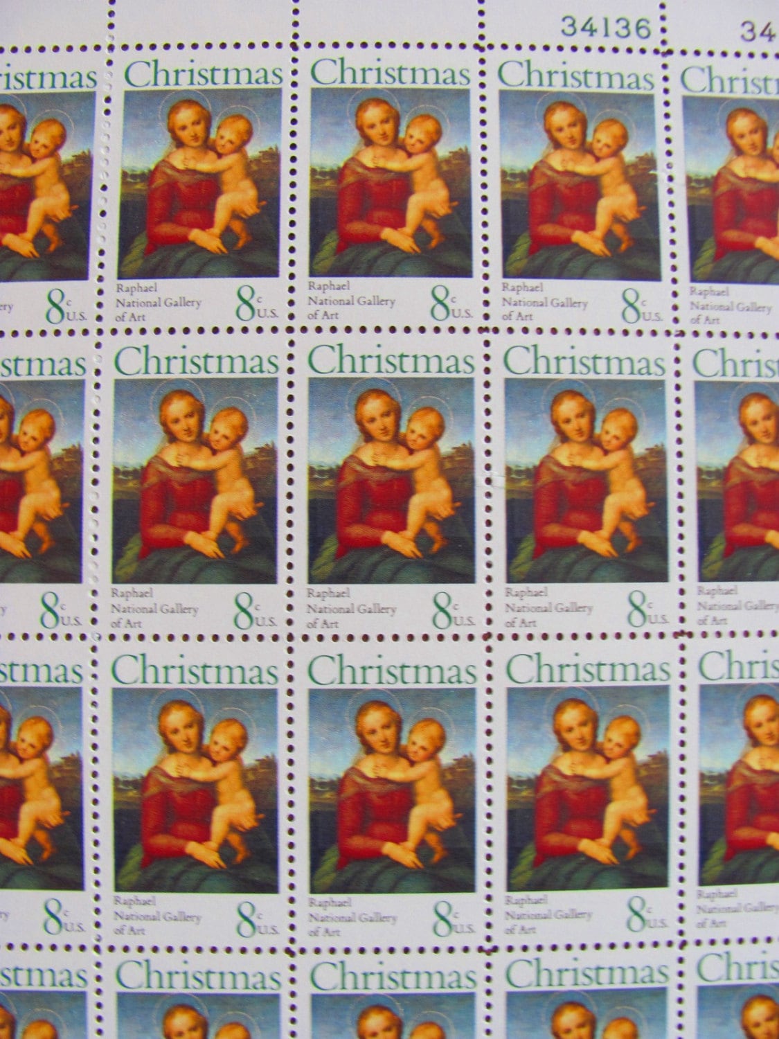 Raphael 50 Unused Vintage US Postage Stamps 8c Christmas - Etsy