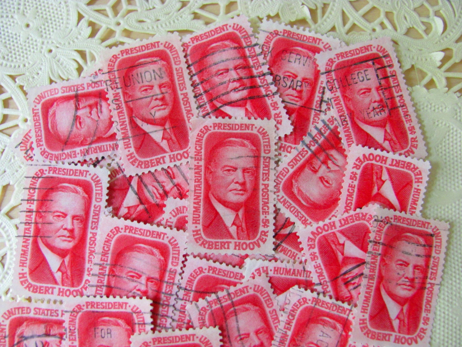Herbert Hoover 30 Vintage US Postage Stamps 5-cent Carmine Red | Etsy