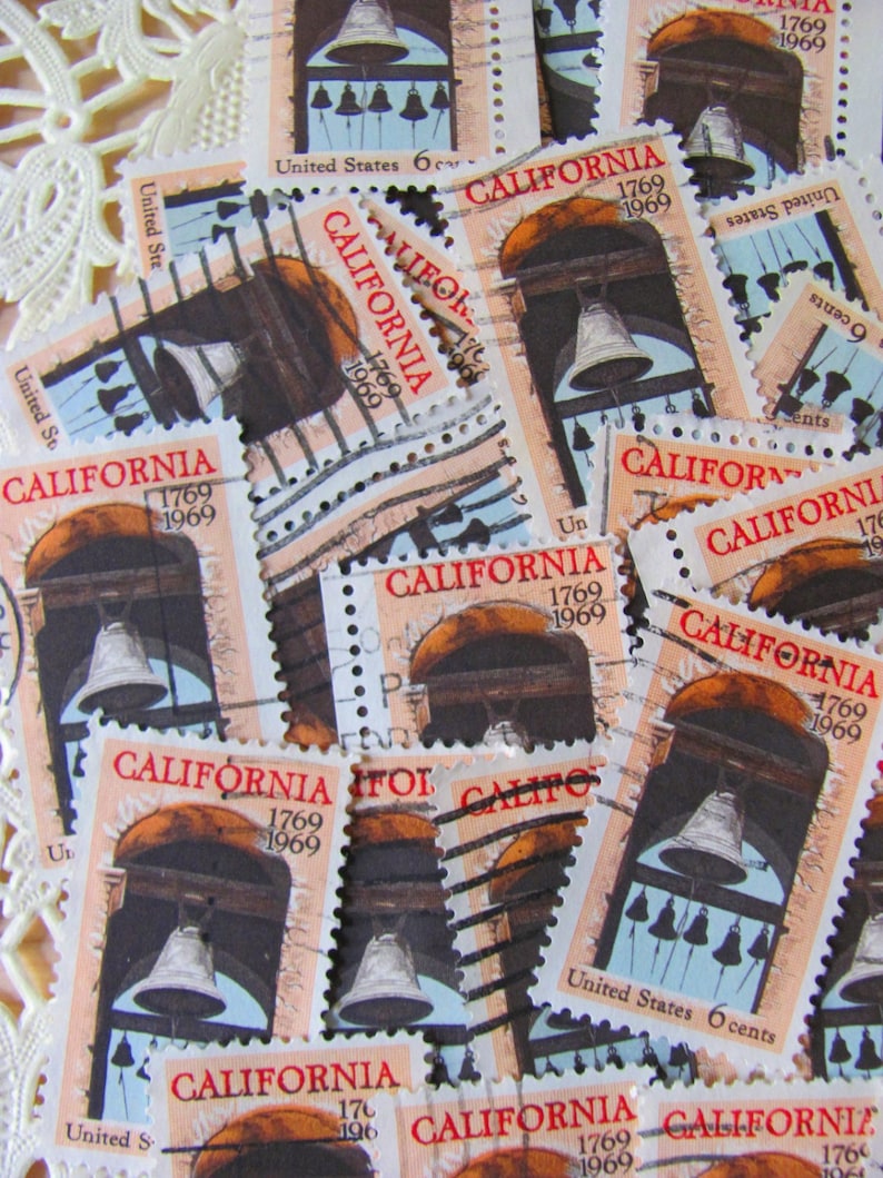 Rock the Bells 50 Vintage California 6cent US Postage Stamps - Etsy