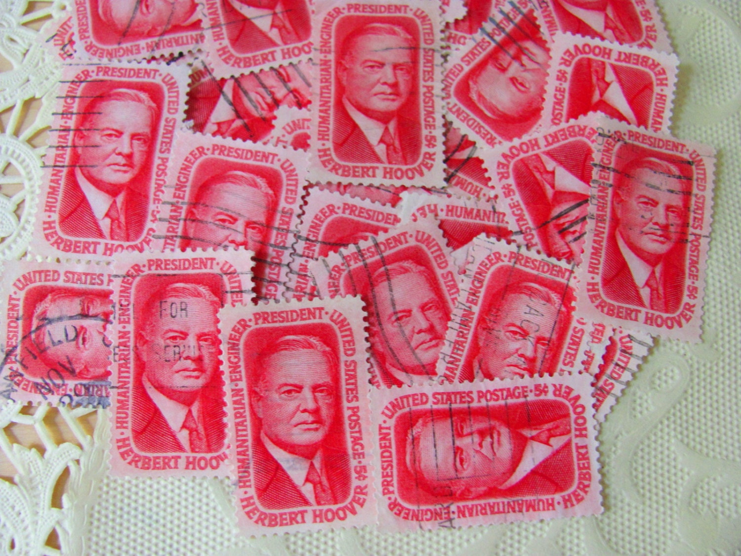 Herbert Hoover 30 Vintage US Postage Stamps 5-cent Carmine Red | Etsy