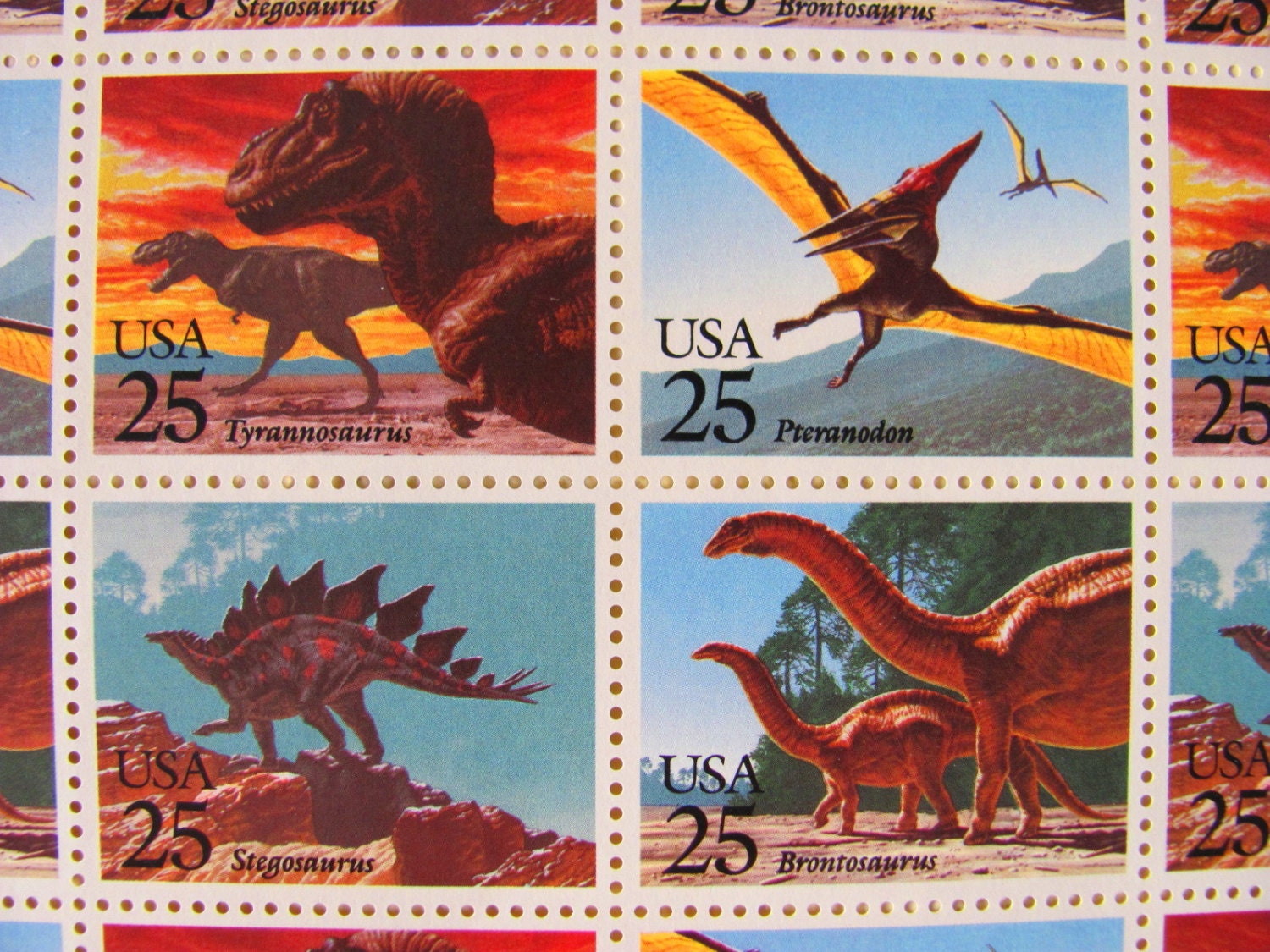 Unused Vintage US Postage Stamps Full Sheet of 40 25cent 1980s - Etsy