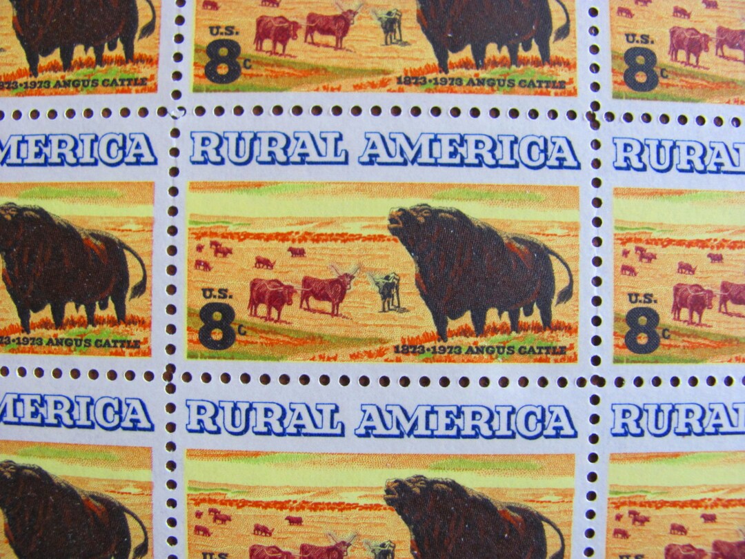 Rural America Full Sheet of 50 Vintage Unused US Postage Stamps 8-c ...