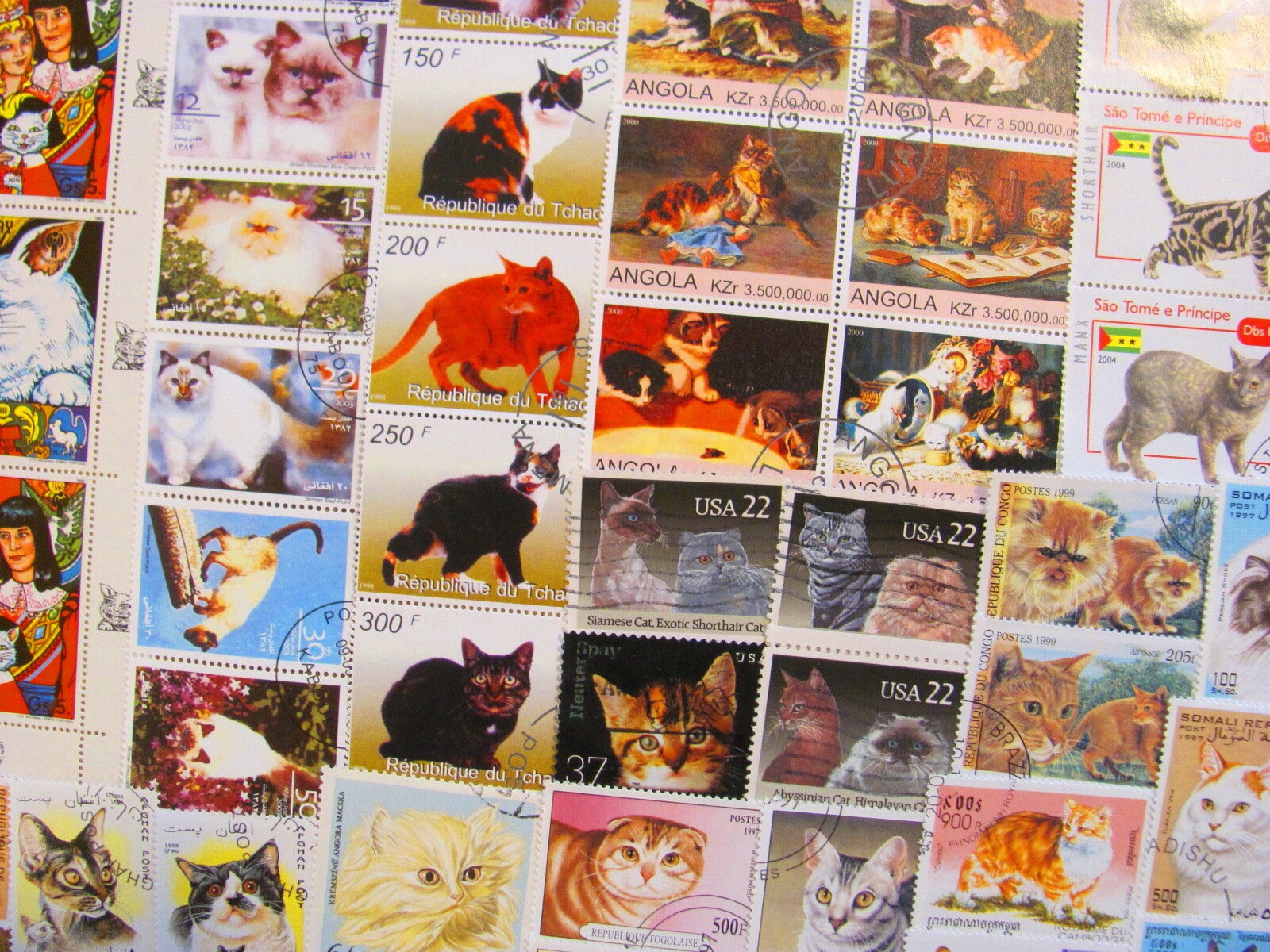 Meow Mix 50 Premium Vintage Modern Cats Postage Stamps Cat | Etsy
