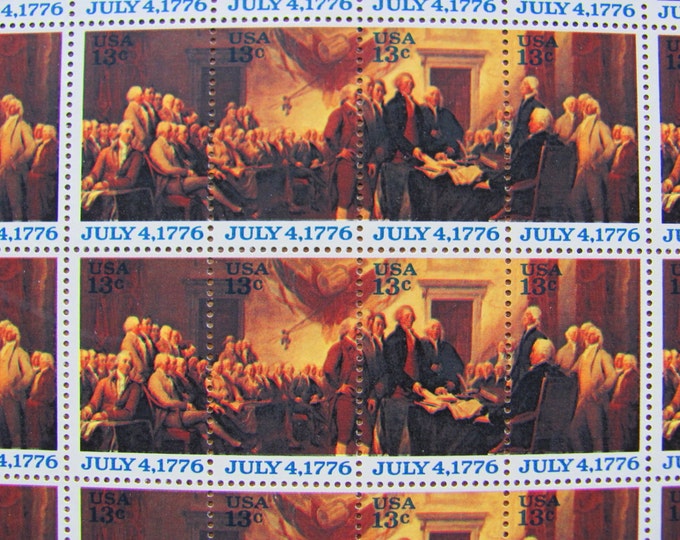 Declaration of Independence 50 US Unused Vintage US Postage Stamps 13-c ...
