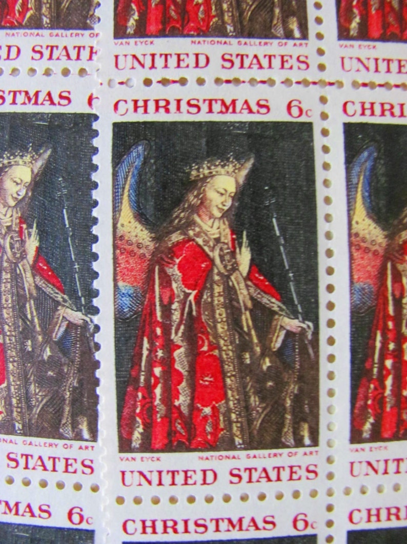 10 Unused Vintage Postage Stamps Traditional Christmas Xmas Holiday ...