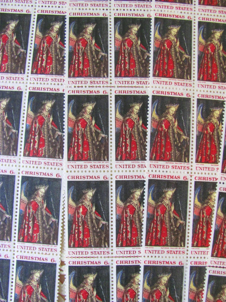 10 Unused Vintage Postage Stamps Traditional Christmas Xmas Holiday ...