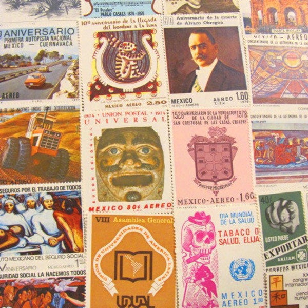 Mexican Stamps - Etsy