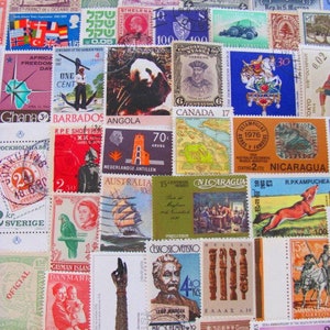 It's A Small World 100 Vintage Postage Stamps | Etsy