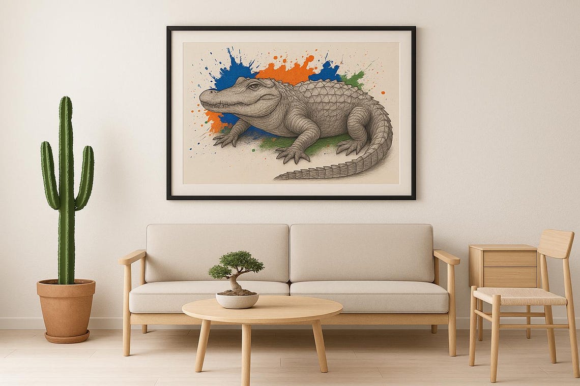 Alligator Pencil Sketch Print – Digital Download - Etsy