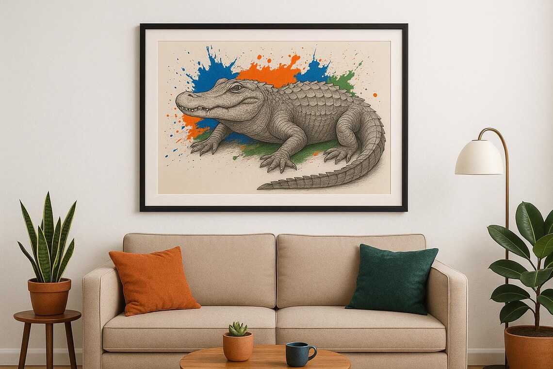 Alligator Pencil Sketch Print – Digital Download - Etsy