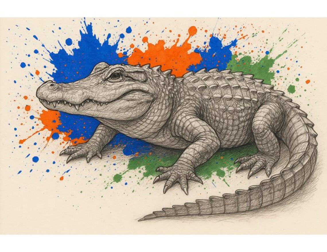 Alligator Pencil Sketch Print – Digital Download - Etsy