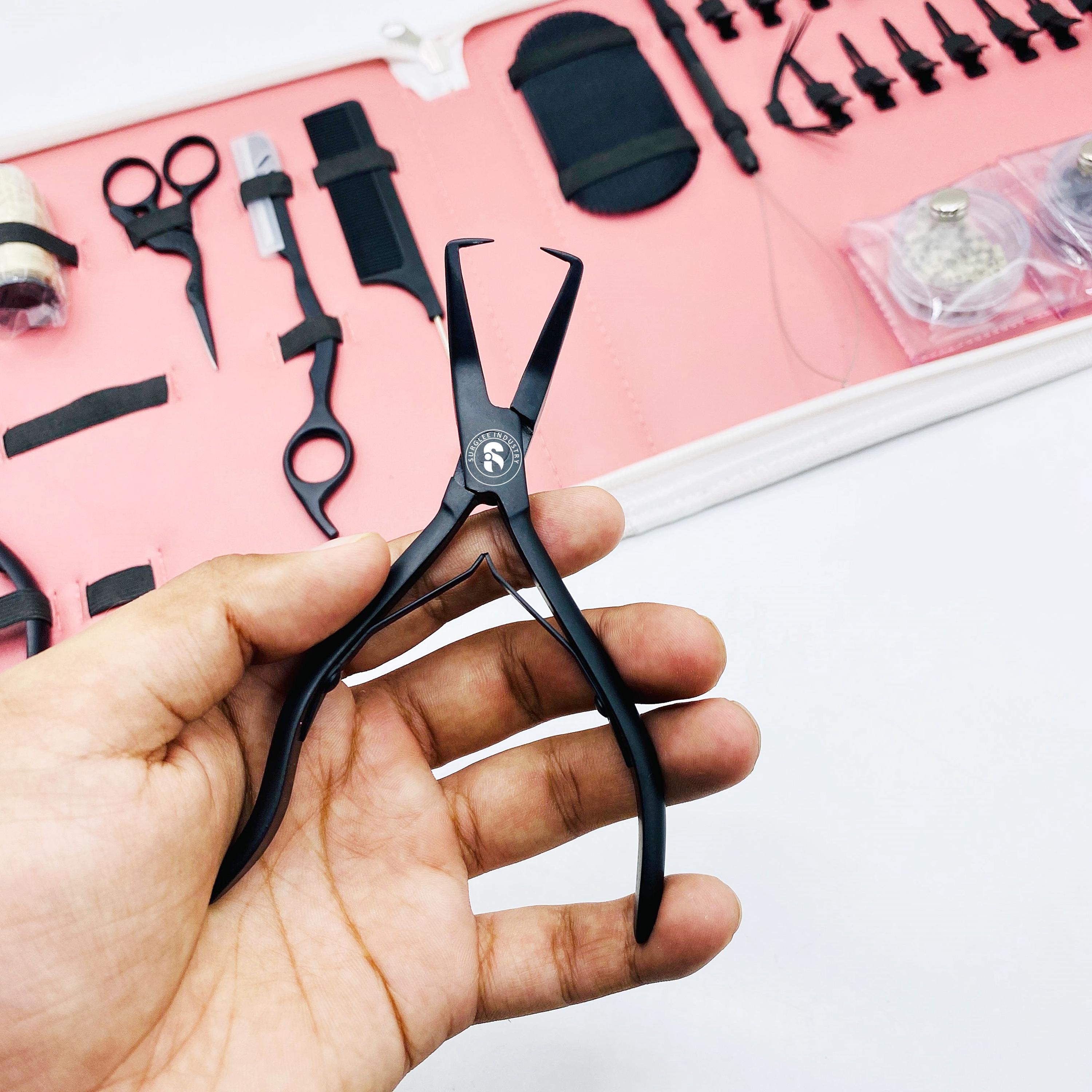 Tools Kit for Hair Extension: Pliers, Razor, Clips & Bead Boxes - Etsy
