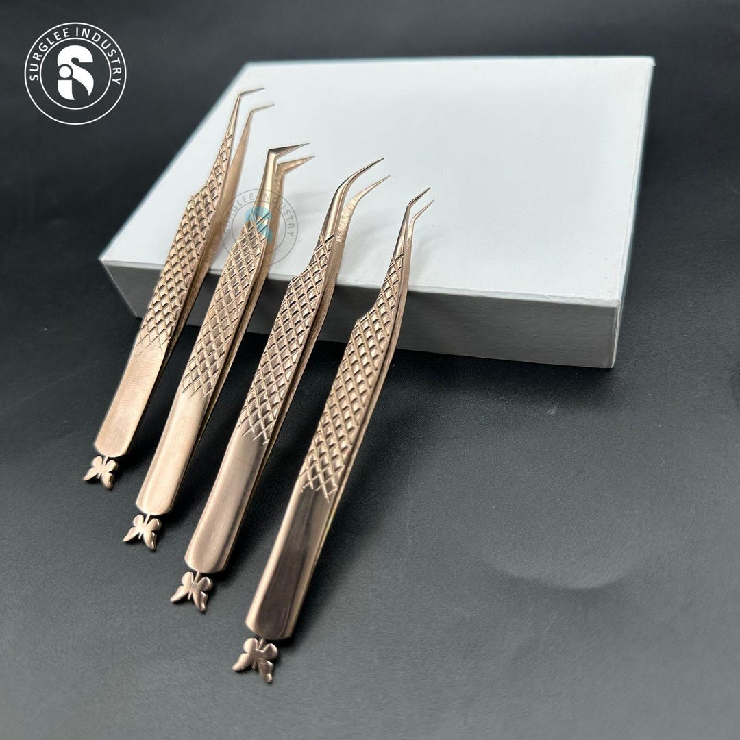 SURGLEE INDUSTRY High Demanded Eyelash Extension Tweezers Set Plasma ...