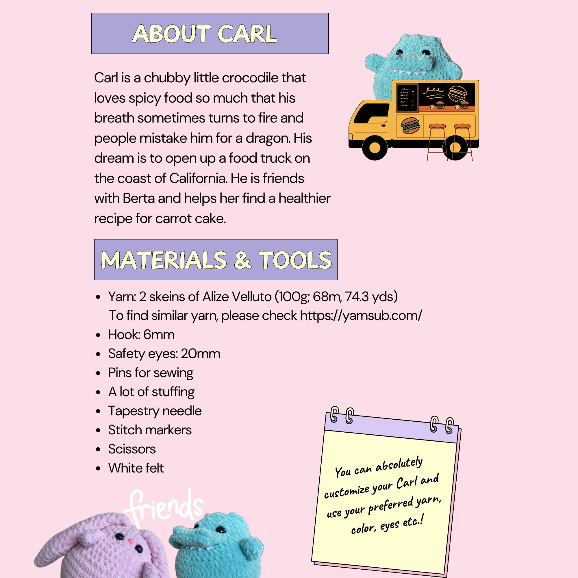Crochet Pattern for CARL the Cubby Crocodile PDF Download - Etsy