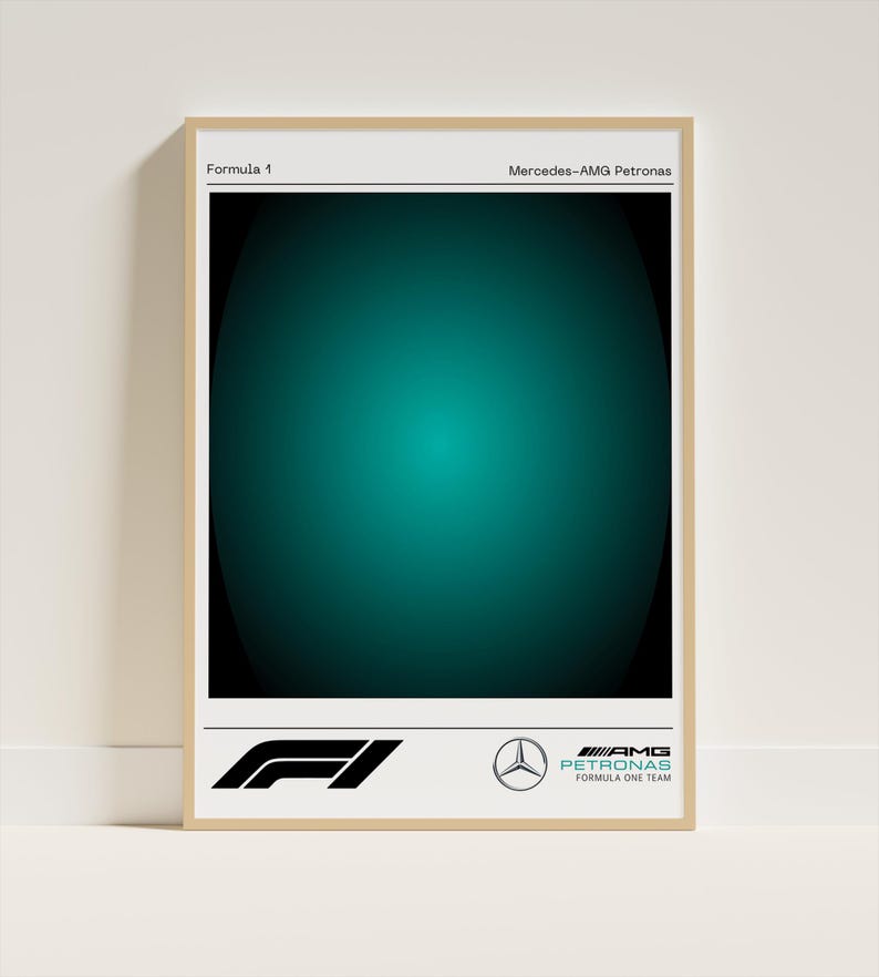Petronas F1 Formula 1 Poster Digital Printable Wall Art - Etsy