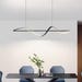 Modern LED Pendant Light – Minimalist Wave Shape Hanging Lamp for ...