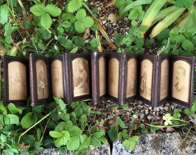 Rare Victorian CDV Concertina Photo Frame. Holds 12 Cdvs. Shabby Gold ...