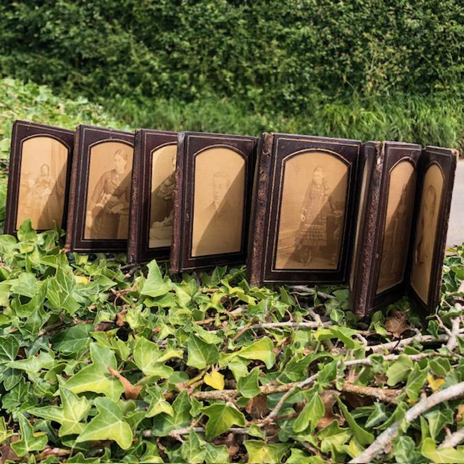 Rare Victorian CDV Concertina Photo Frame. Holds 12 Cdvs. Shabby Gold ...
