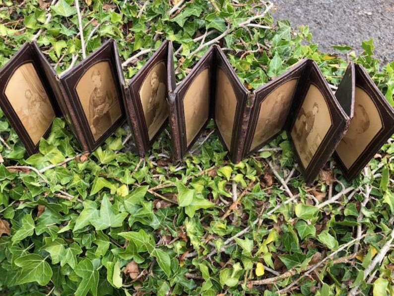Rare Victorian CDV Concertina Photo Frame. Holds 12 Cdvs. Shabby Gold ...