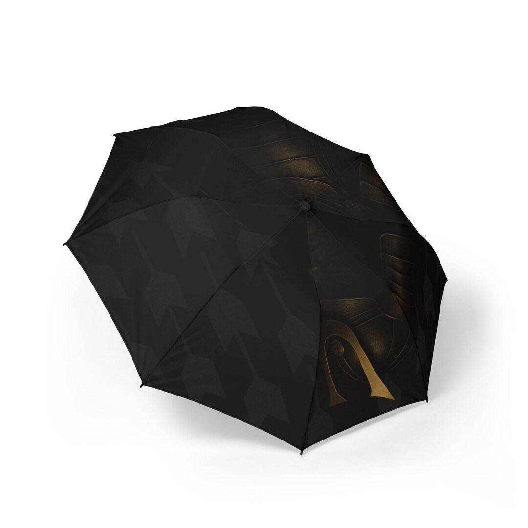 Umbrella, Japanese Lucky Samurai Gift, Black Foldable Parasol ...