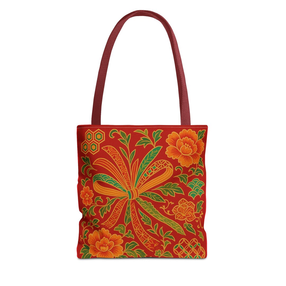 Japanese Good Luck Design Tote Bag, Traditional Knot Motif, Gift Bag ...