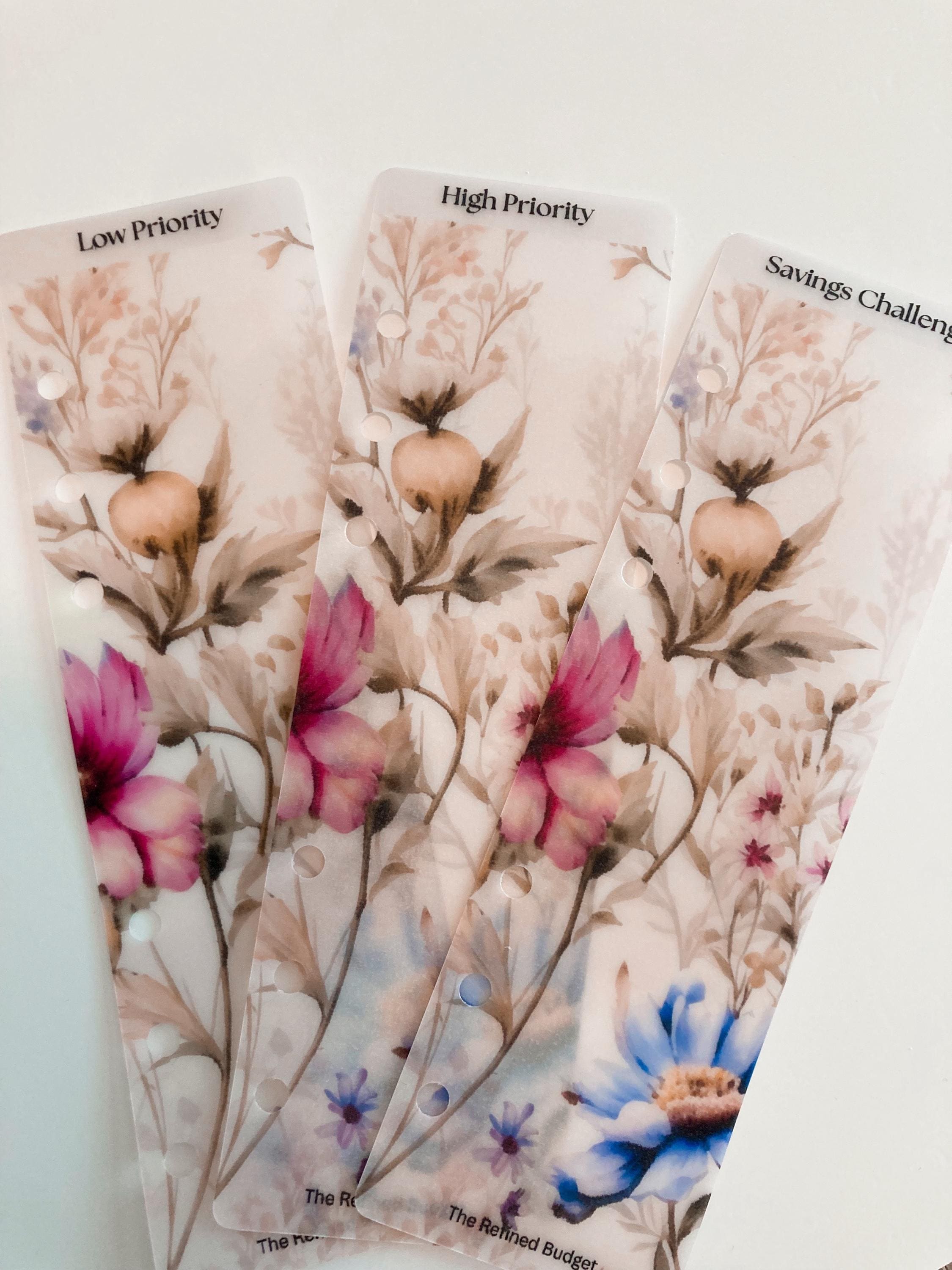 Custom Laminated Bookmarks for A5 and A6 Binders | Budgeting Essentials ...