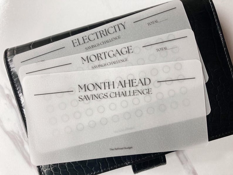 Month Ahead Savings Challenge Bundle | A6 Budget Inserts | Cash ...