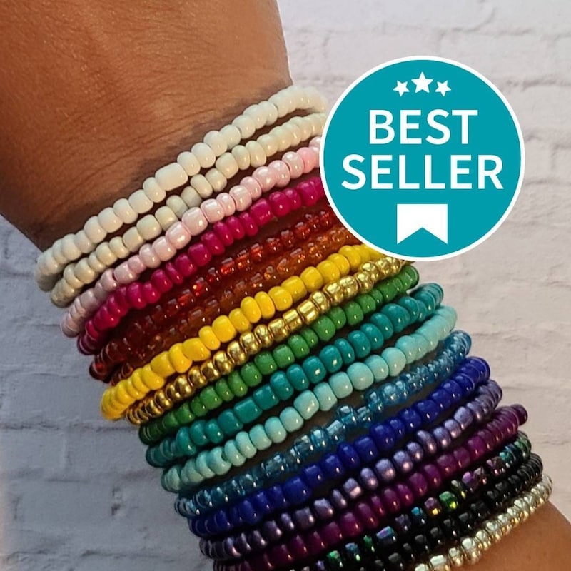 Seed Bead Stretch Bracelet - Etsy