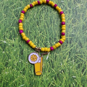 Lemonade Beaded Bracelet, Citrus Bracelet, Lemon Bracelet, Lemon Slices ...