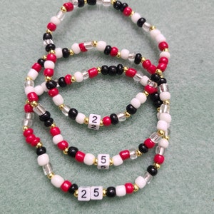 Elegant Beaded Word Bracelet: Custom Name Bracelet, Affirmation ...