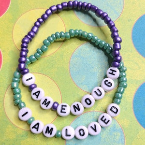Custom Beaded WORD BRACELET, Words of Affirmation, Name Bracelets ...