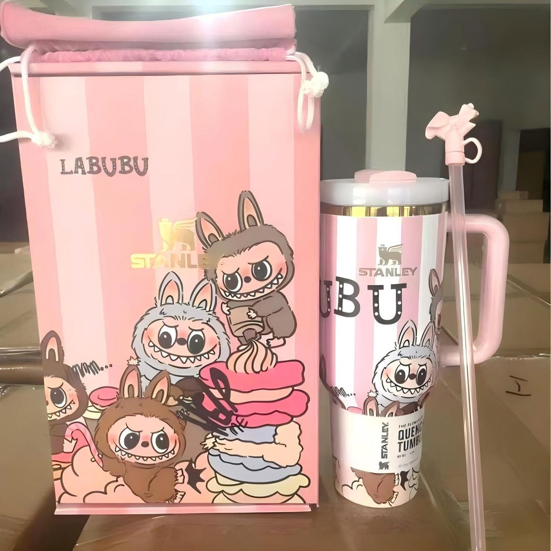 Limited Edition Labubu Stanley Cup 40oz - Viral Pop Mart Collab, Cute ...