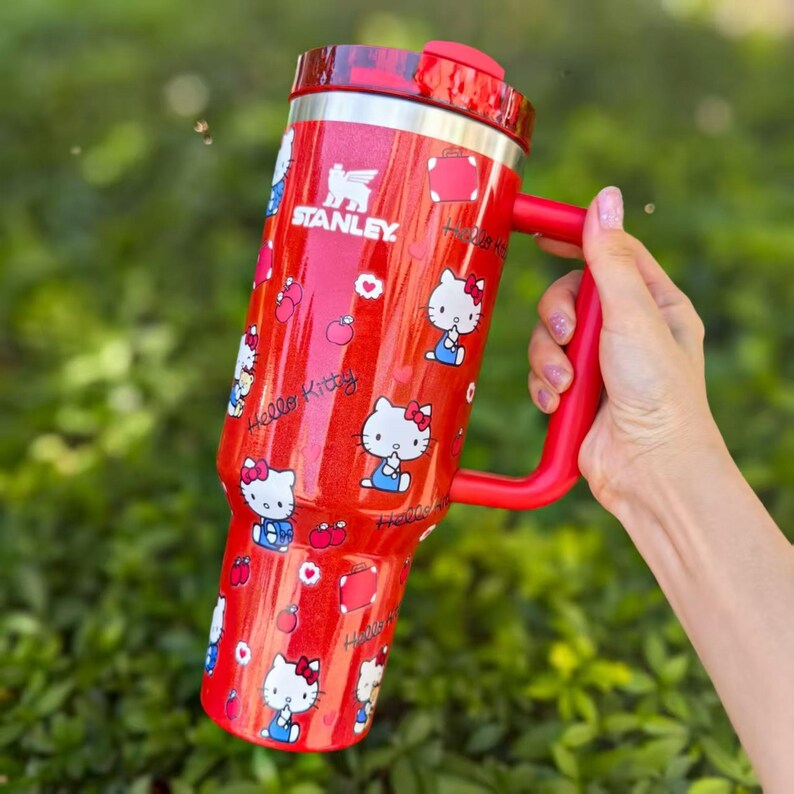 Hello Kitty Custom 40oz Authentic Stanley Tumbler – Laser Ink, Cute ...