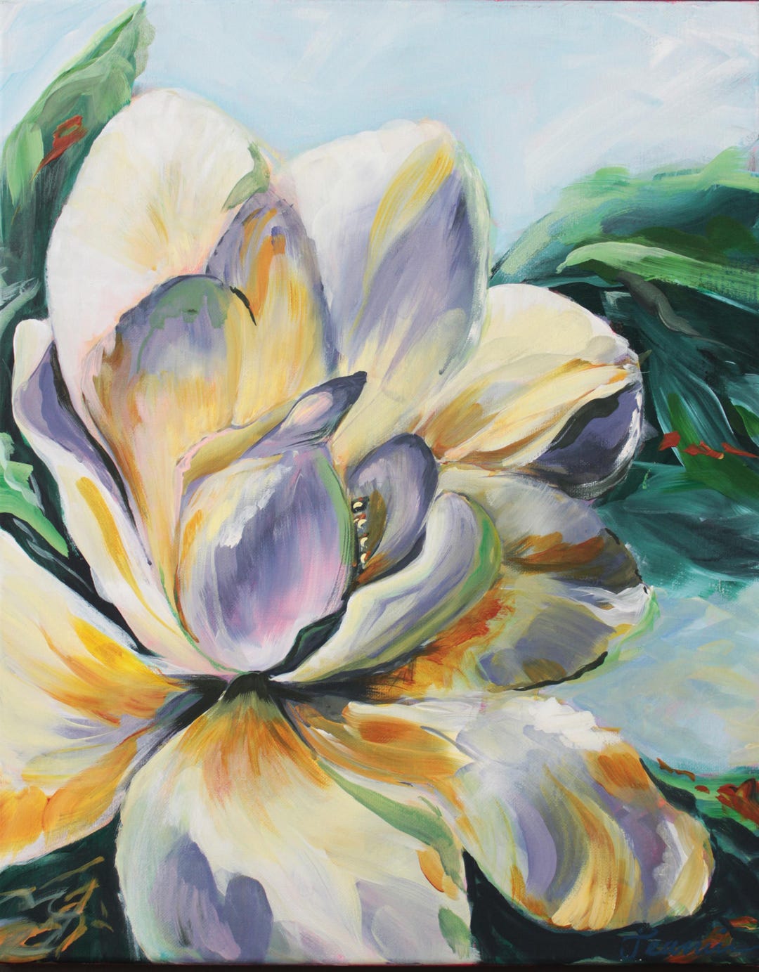 Magnolia "the Mind of a Flower" Series Impressionistic Large Flower ...