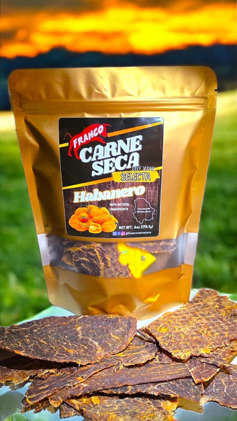 Habanero Beef Jerky, Mexican Style, All Natural (6oz) - Etsy