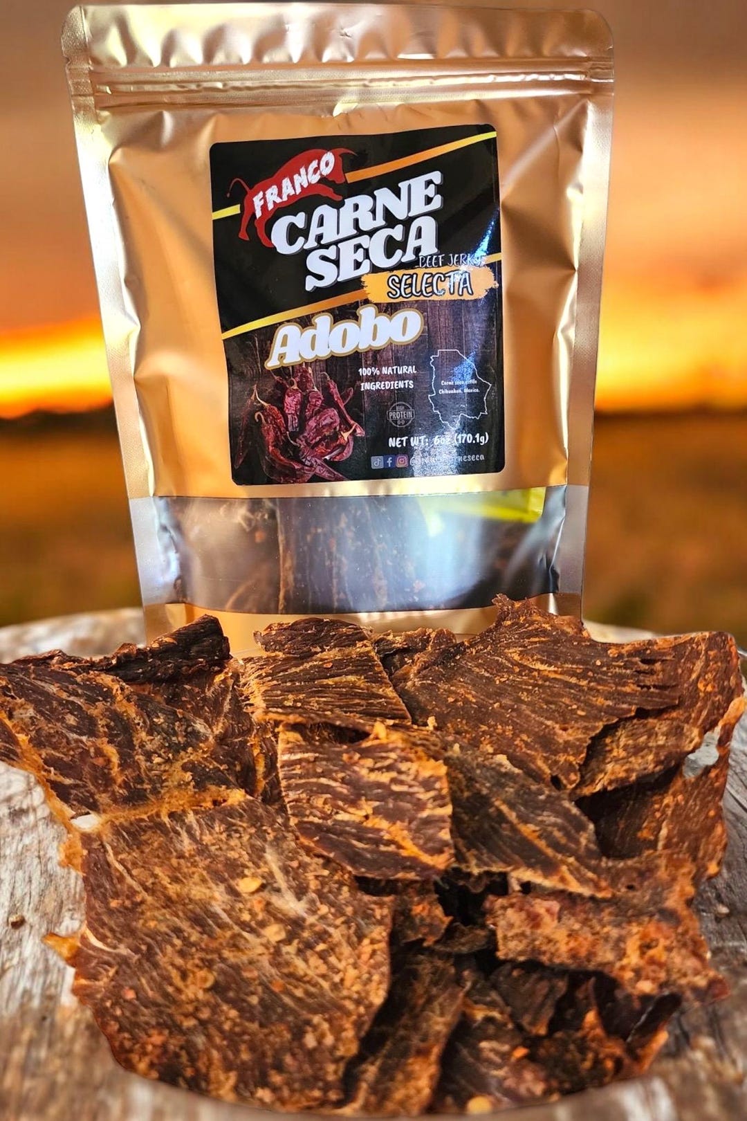 Carne Seca Sabor Adobo/ Beef Jerky Mexican Style Adobo Flavor 6oz - Etsy